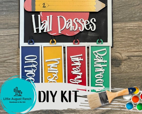 DIY Classroom Hall Pall Sign with Removable Hanging Tag Pieces - Teach ...